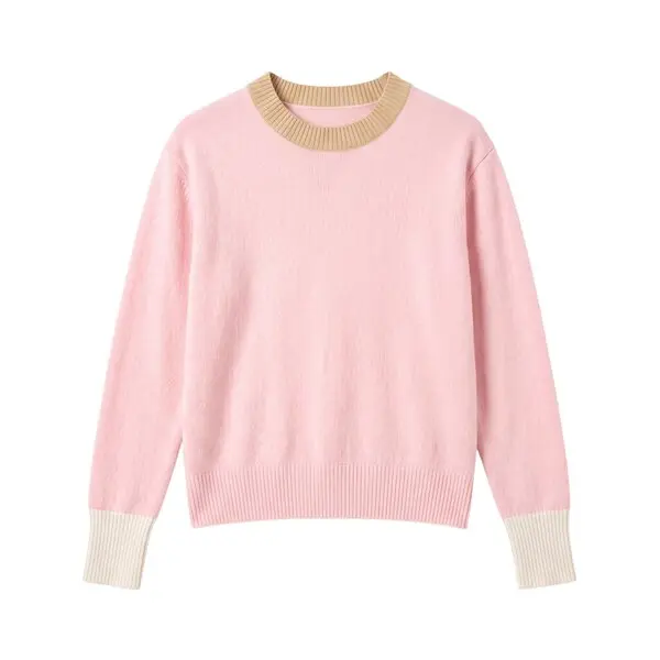 BRODIE CASHMERE Summer Colourblock Cashmere Crew