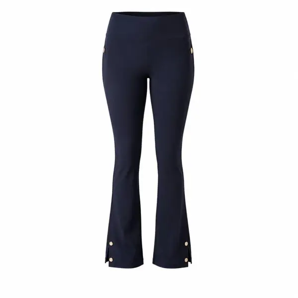 FOREPLAY GOLF Slim Flare Trousers With Rose Gold Snaps