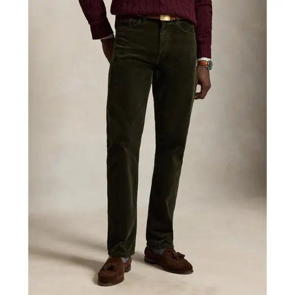 Ralph Lauren Hampton Straight Stretch Corduroy Pant - Estate Olive