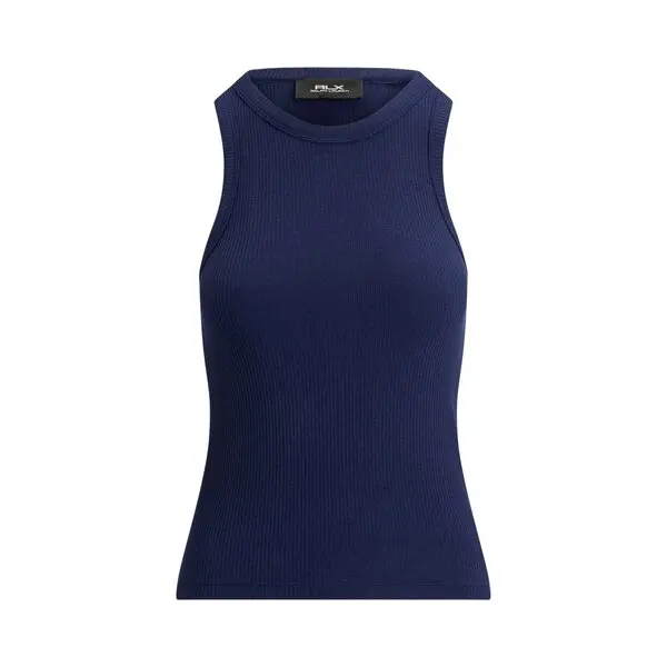 Ralph Lauren Ribbed Cutaway Tank Top - Refined Navy