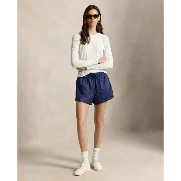 Ralph Lauren Performance Jersey Long-sleeve Crewneck Tee - Ceramic White