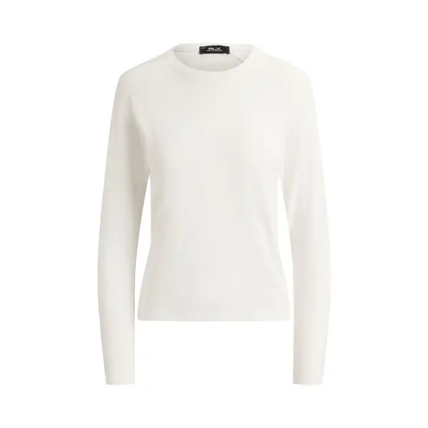 Ralph Lauren Performance Jersey Long-sleeve Crewneck Tee - Ceramic White