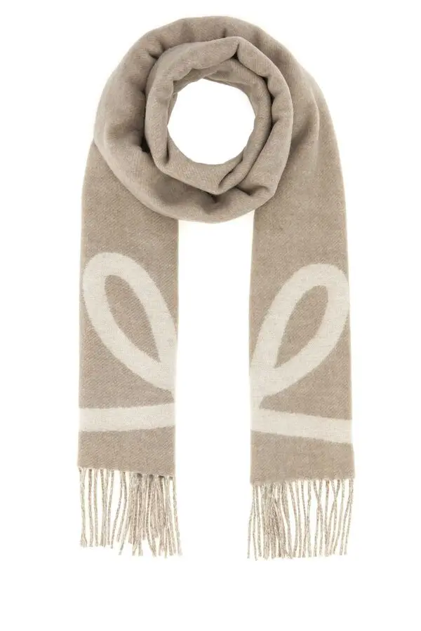 Loewe Dove Grey Wool Blend Scarf