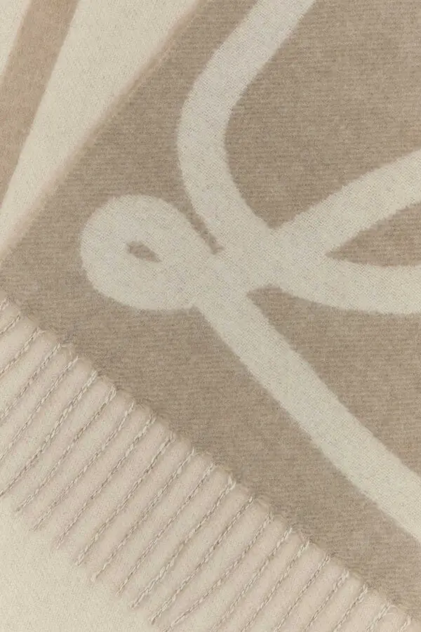 Loewe Dove Grey Wool Blend Scarf