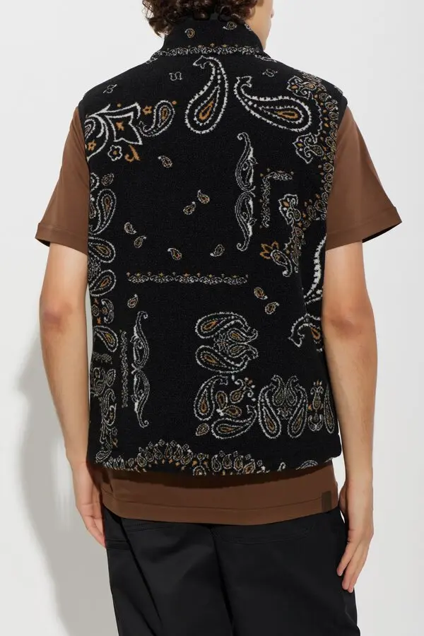 Moncler Reversible Down And Sherpa Vest With Stand Collar