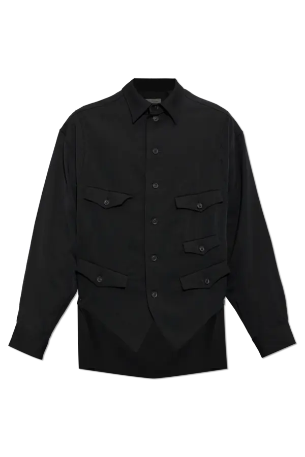 Yohji Yamamoto Wool Shirt With An Asymmetric Cut