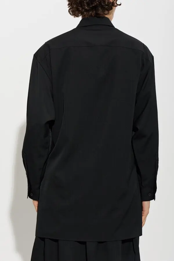 Yohji Yamamoto Wool Shirt With An Asymmetric Cut