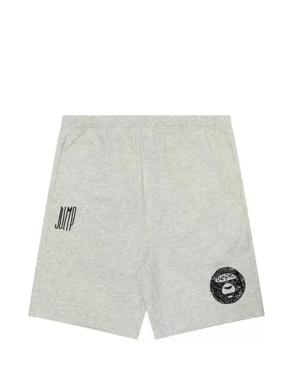 AAPE BY *A BATHING APE Moonface Elasticated-waist Shorts - Grey
