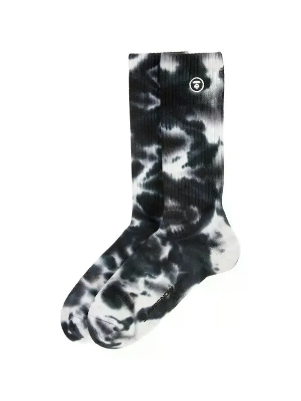AAPE BY *A BATHING APE Moonface Logo Tie-dye Socks