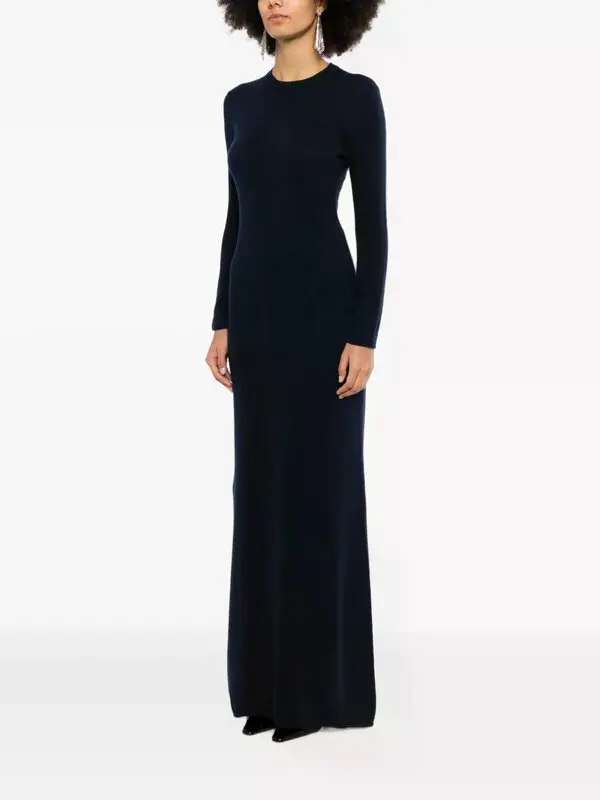 TOM FORD Sheer-back Knitted Maxi Dress - Blue