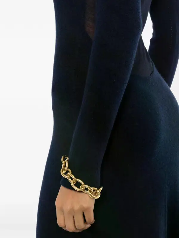 TOM FORD Sheer-back Knitted Maxi Dress - Blue
