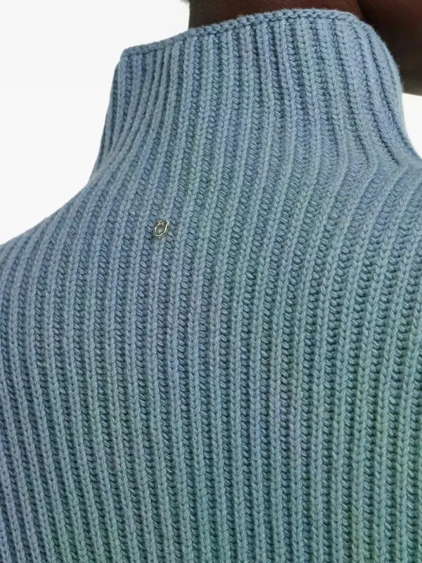 FERRAGAMO Knitted Mock Neck Sweater With Gancini Detail