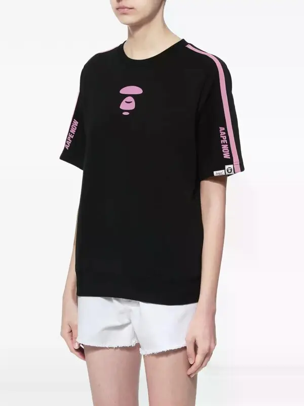 AAPE BY *A BATHING APE Logo-print Taped T-shirt