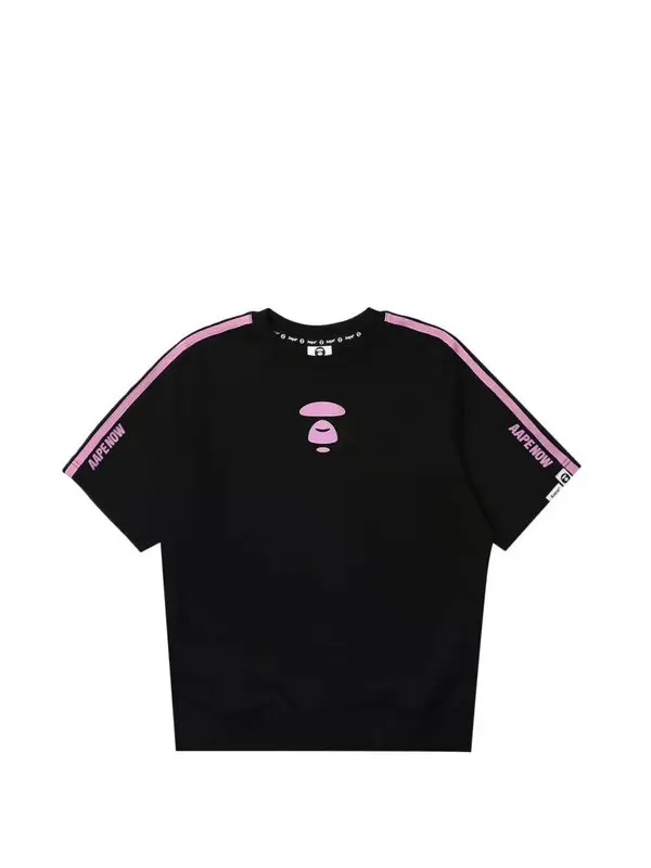 AAPE BY *A BATHING APE Logo-print Taped T-shirt - Black