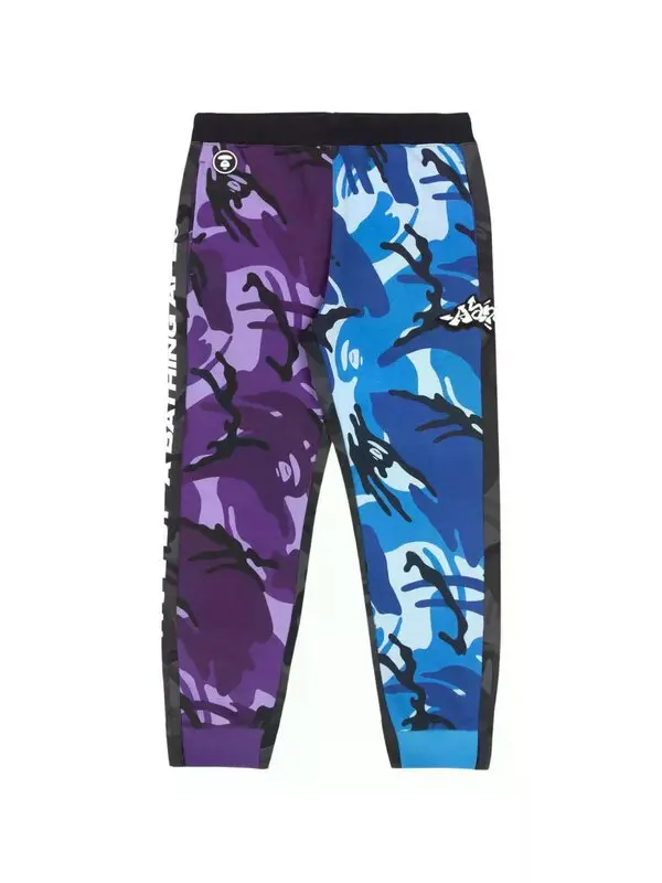 AAPE BY *A BATHING APE Moonface Camo-blocked Track Pants