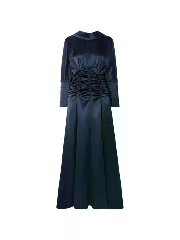 VIOLANTE NESSI Backless Ruched Maxi Dress