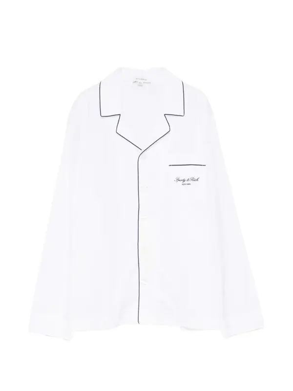 SPORTY & RICH Piping-detail Shirt - White