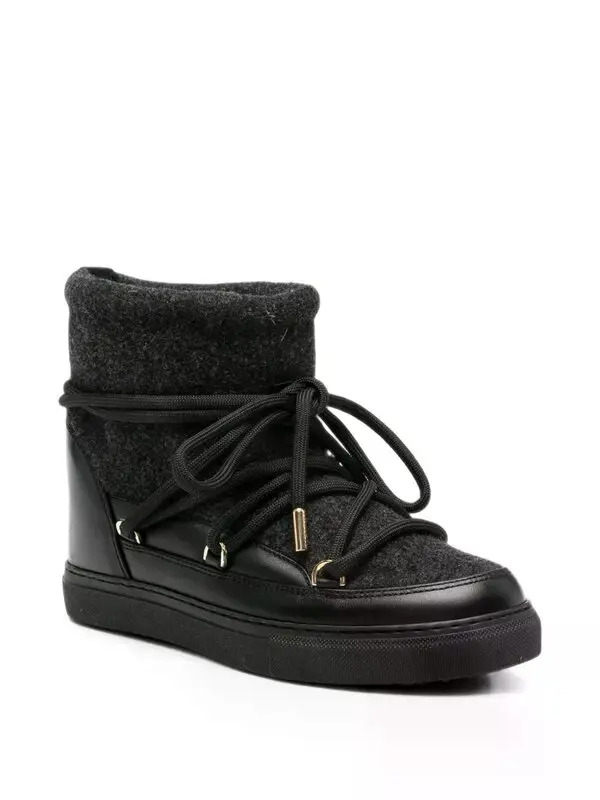 Inuikii Felt And Leather Lace-up Snow Boots
