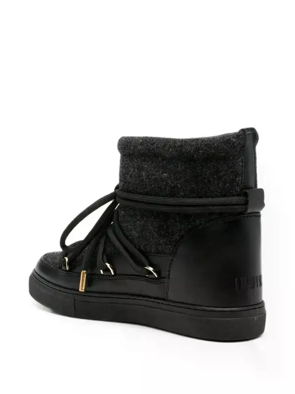 Inuikii Felt And Leather Lace-up Snow Boots