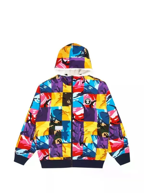AAPE BY *A BATHING APE Reversible Fleece Hoodie - White