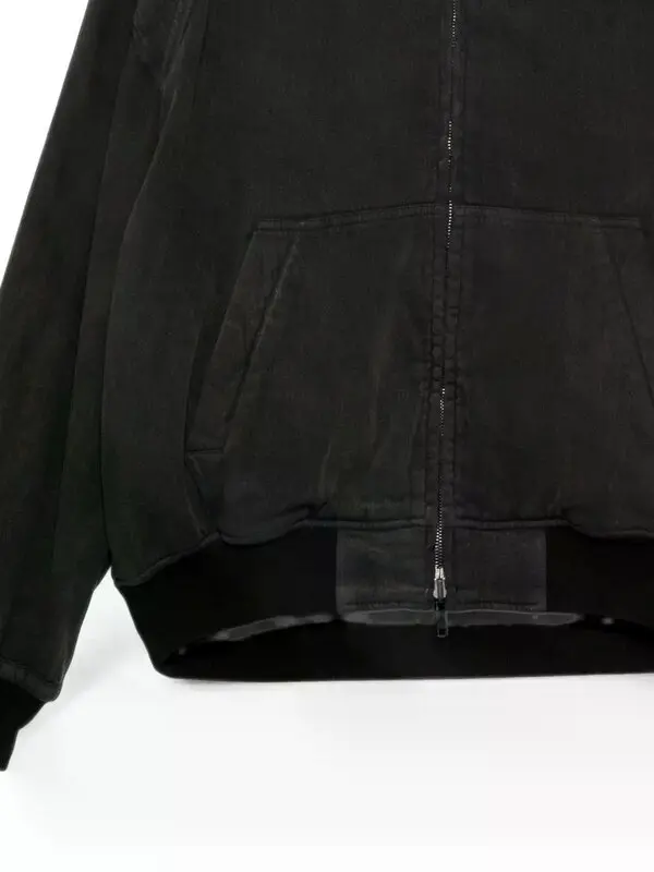 JUUN.J Checked Reversible Zip-up Hoodie