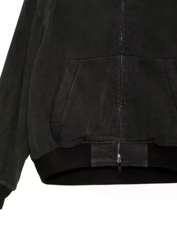 JUUN.J Checked Reversible Zip-up Hoodie