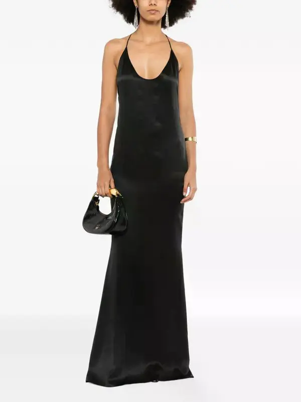 TOM FORD Silk Halter-neck Evening Dress - Black