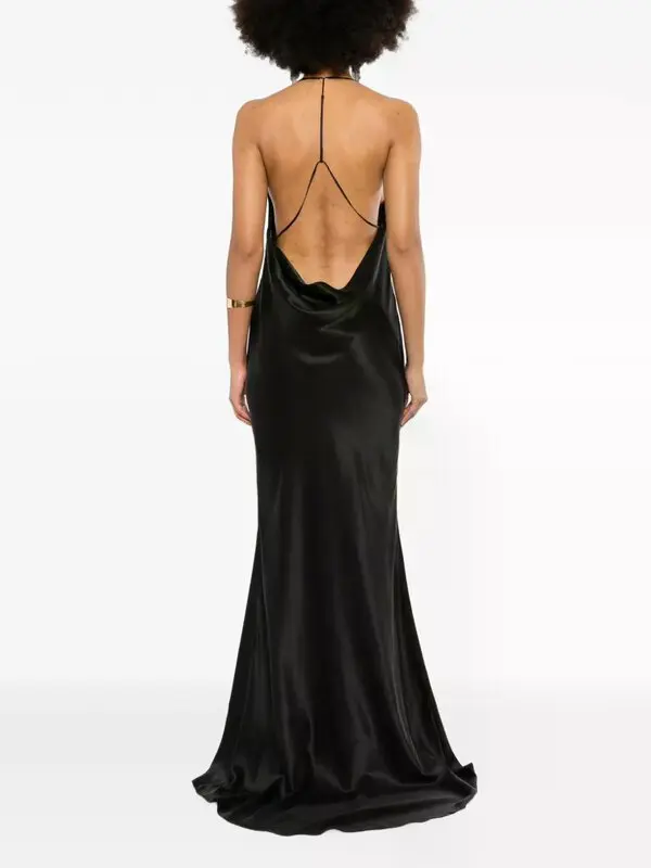 TOM FORD Silk Halter-neck Evening Dress - Black