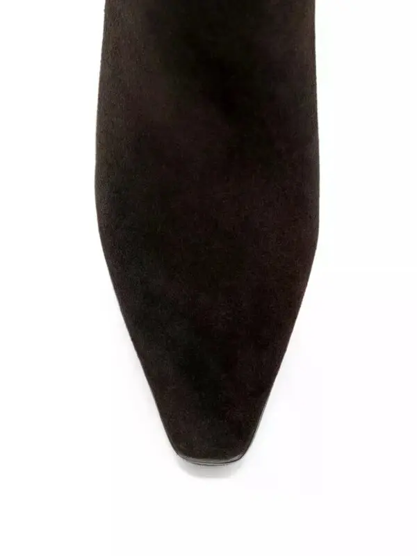 STRATEGIA SHOES Suede-finish Pointed-toe Boots