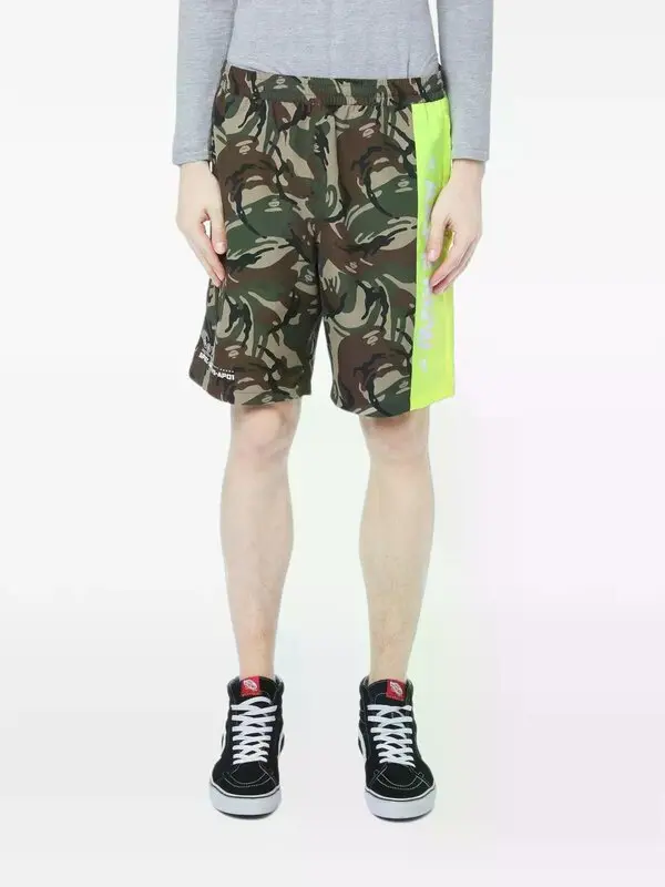 AAPE BY *A BATHING APE Camouflage-print Logo-patch Track Shorts