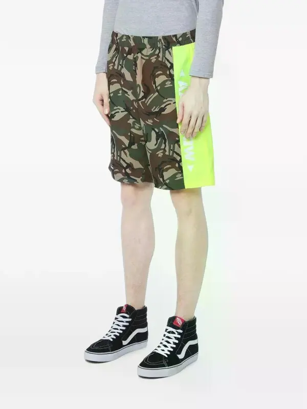 AAPE BY *A BATHING APE Camouflage-print Logo-patch Track Shorts