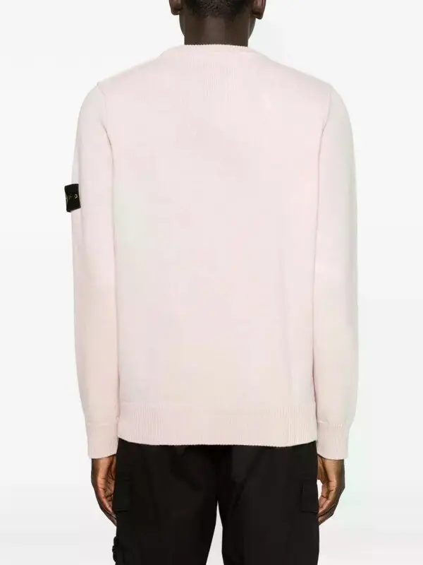 Stone Island Logo-patch Sweater - Pink