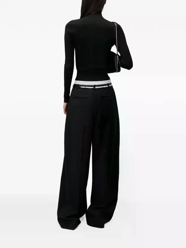Alexander Wang Ls Turtle Neck Top W Jacquard Logo