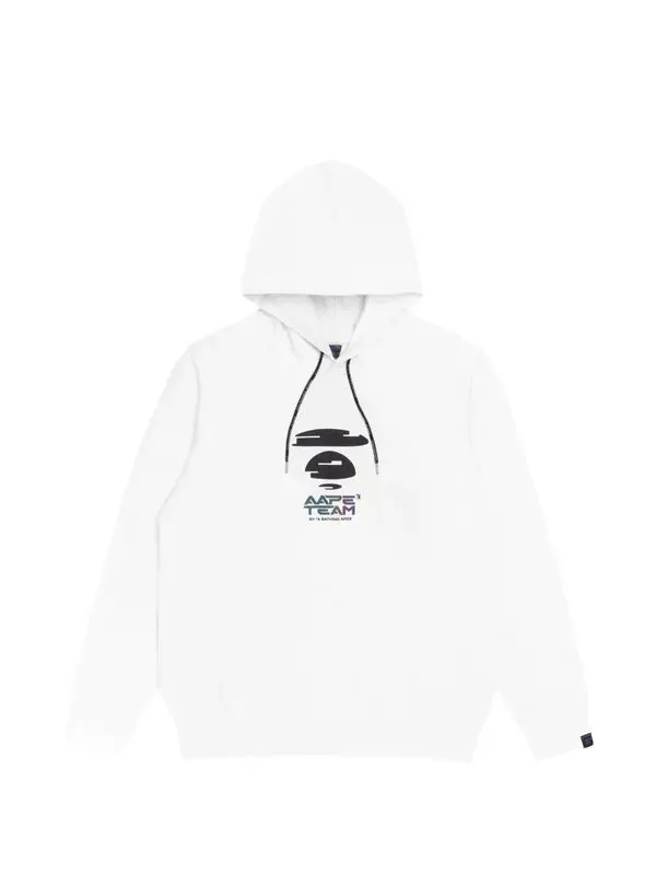 AAPE BY *A BATHING APE Moonface Long-sleeve Hoodie - White
