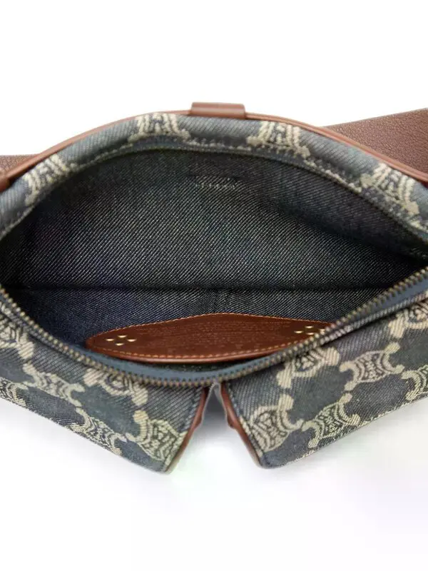 Celine Macadam Denim Double Pocket Belt Bag - Blue