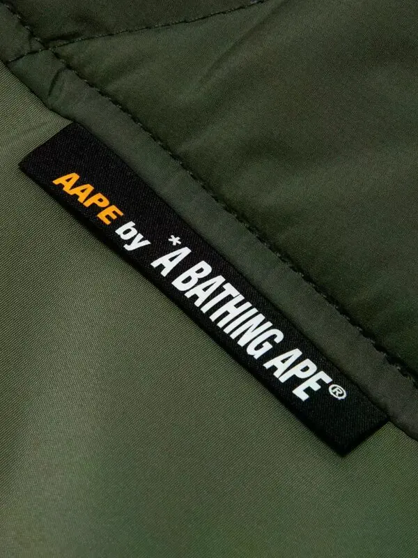 AAPE BY *A BATHING APE Moonface Quilted V-neck Jacket