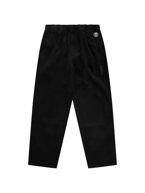 AAPE BY *A BATHING APE Moonface Patch Corduroy Trousers - Black