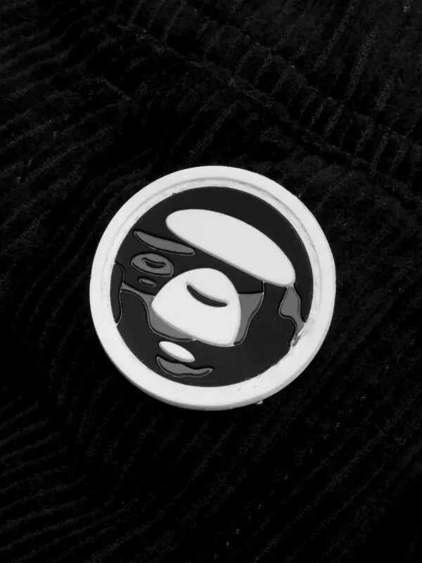 AAPE BY *A BATHING APE Moonface Patch Corduroy Trousers - Black