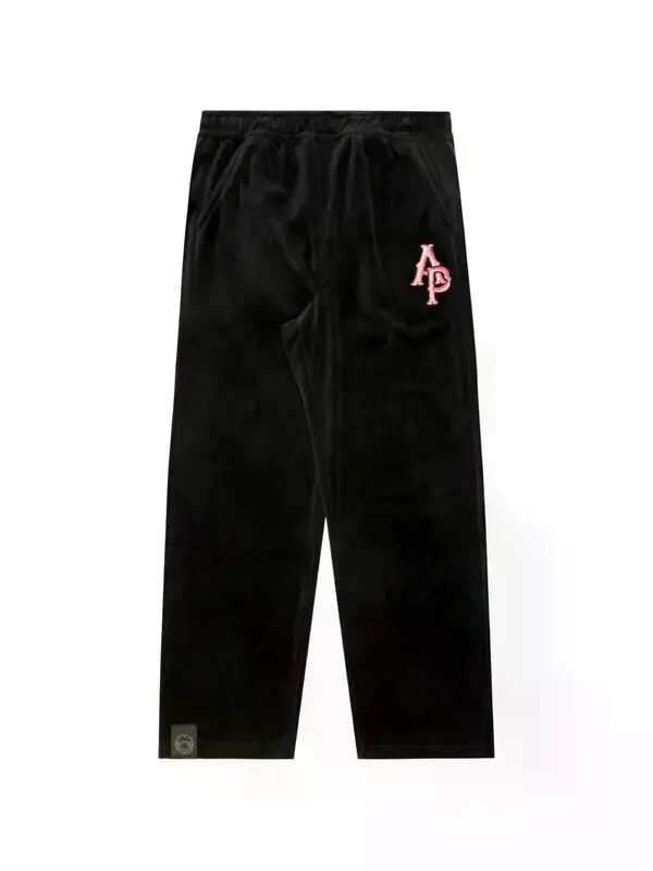 AAPE BY *A BATHING APE Monogram-embroidered Straight-leg Track Pants