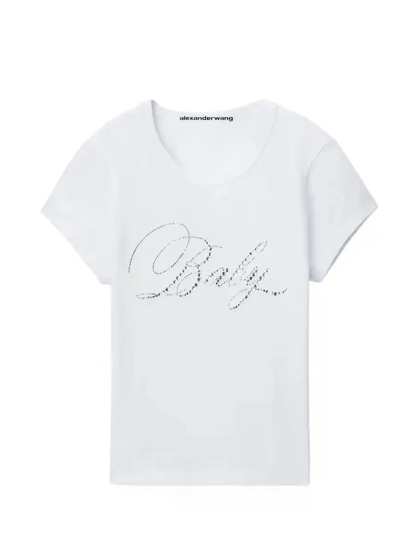 Alexander Wang Hotfix-graphic Fitted T-shirt