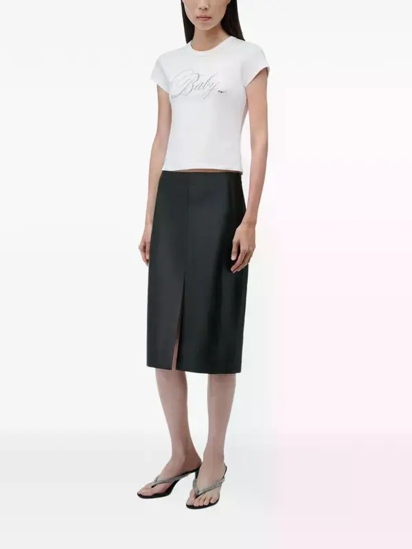 Alexander Wang Hotfix-graphic Fitted T-shirt - White