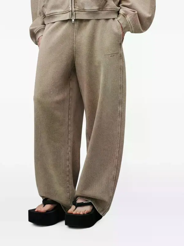 Alexander Wang Allover Hotfix Mid-rise Sweatpants