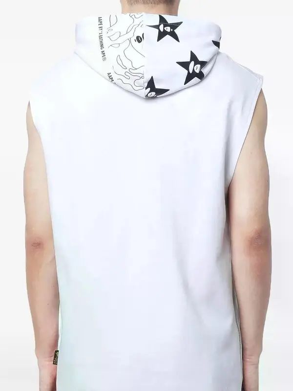 AAPE BY *A BATHING APE Metallic Moonface Sleeveless Hoodie