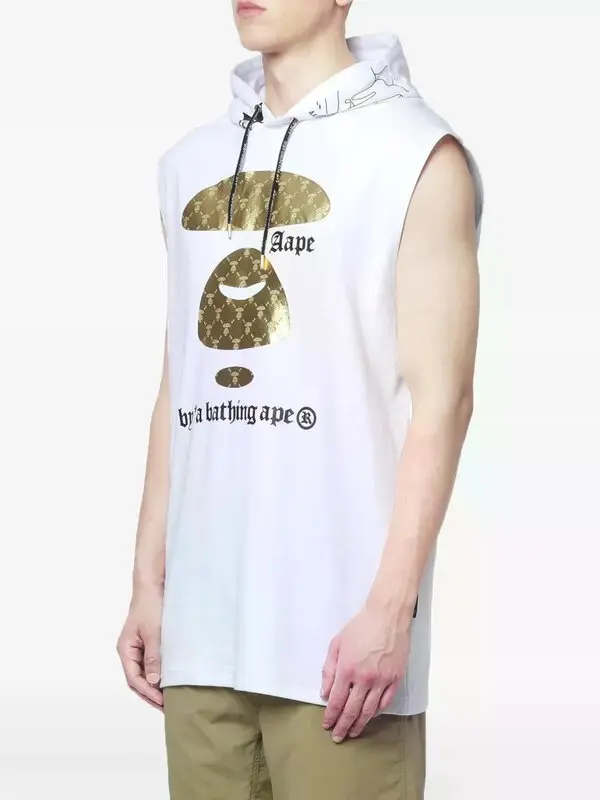 AAPE BY *A BATHING APE Metallic Moonface Sleeveless Hoodie