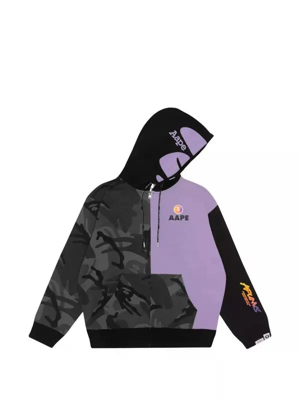 AAPE BY *A BATHING APE Colour-block Camouflage-print Hoodie