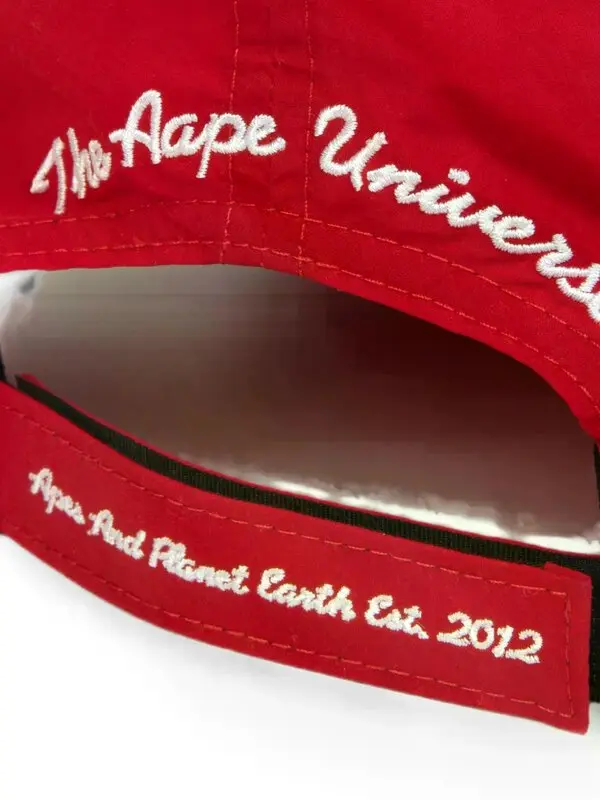 AAPE BY *A BATHING APE Embroidered Monogram Baseball Cap - Red