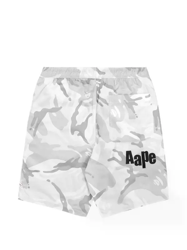 AAPE BY *A BATHING APE Moonface-embroidery Reversible Shorts
