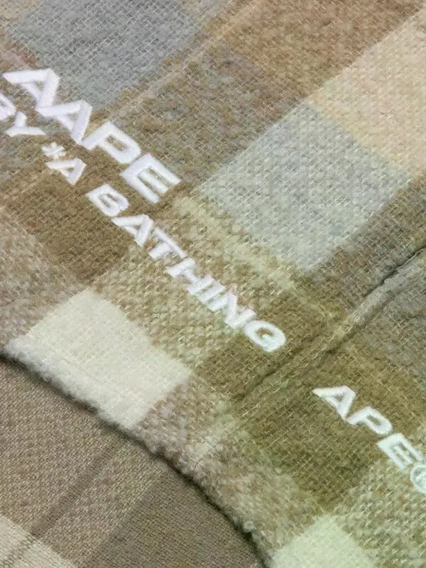 AAPE BY *A BATHING APE Moonface Check-panelled Hooded Shirt Jacket