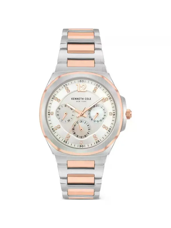 KENNETH COLE Crystal-embellished 36mm Watch - White