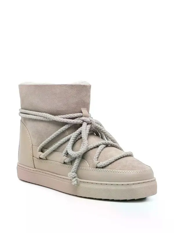 Inuikii Suede Ankle Boots With Tie Fastening